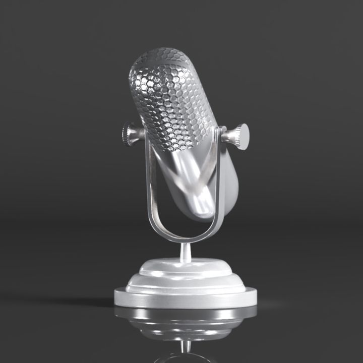 3D Printable Deco Aluminum Metal Microphone Decorative Sculpture Home ...