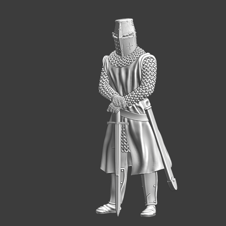 3D Printable Medieval Wargaming Knight Resting by Northern Crusades ...