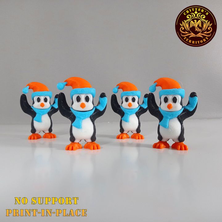 3D Printable Flexi Mini Penguin | Christmas Special | No support ...