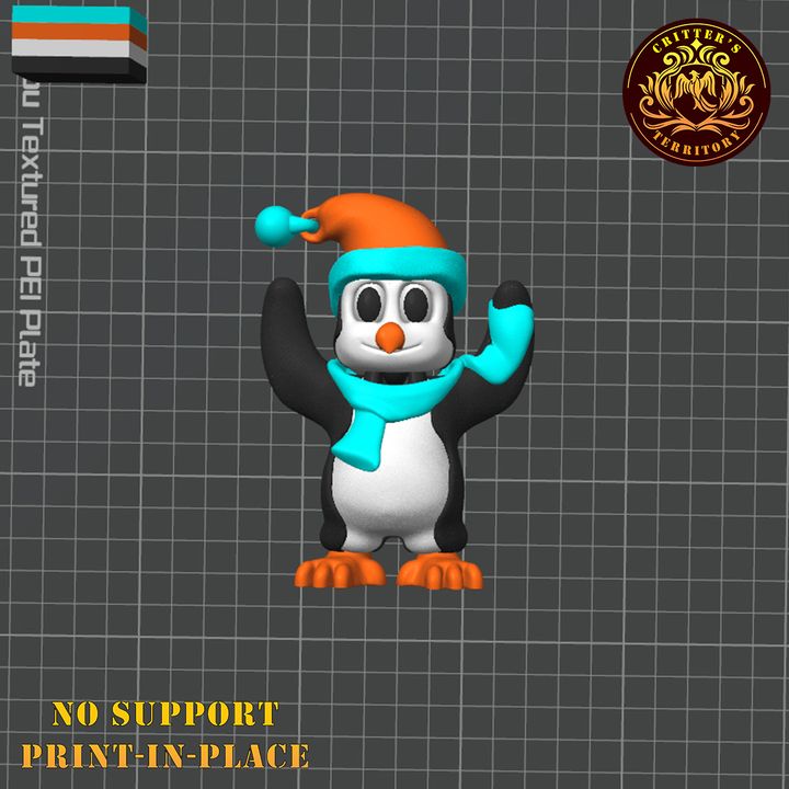 3D Printable Flexi Mini Penguin | Christmas Special | No support ...