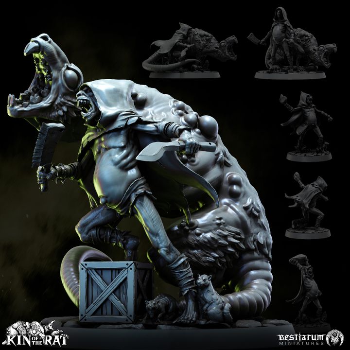 3D Printable Ratkin Foundlings & Giant Plague Rats | Kin of the Rat ...