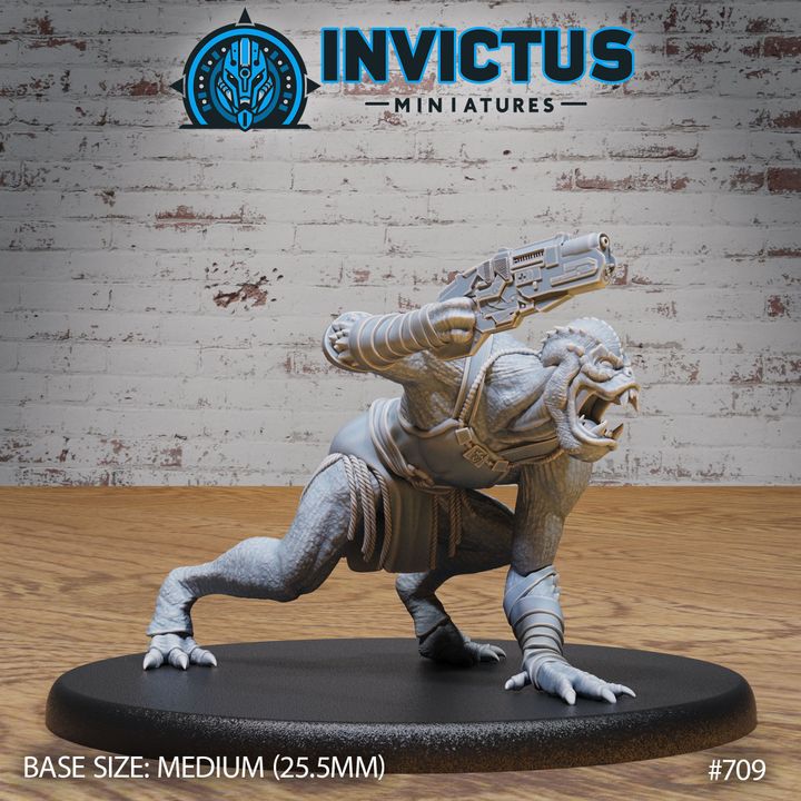 3D Printable Space Barbarian Attack / War Ship Reptile Crew / Galactic ...