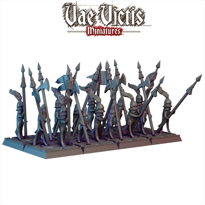 3D Printable Pike men [PRE-SUPPORTED] by Vae Victis Miniatures