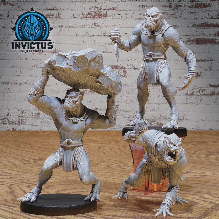 3D Printable Space Barbarian Set / War Ship Reptile Crew / Galactic ...