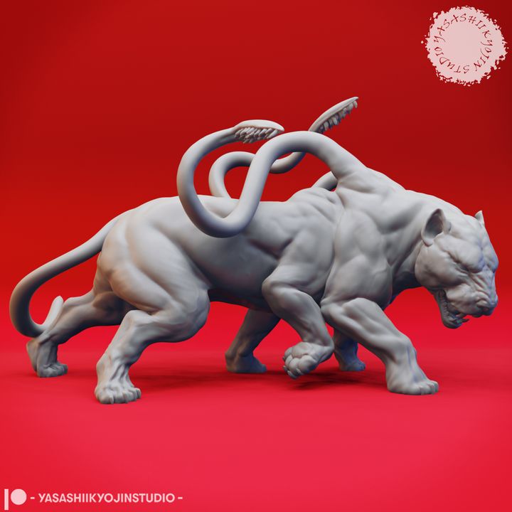 3D Printable Displacer Beast - Agro - Tabletop Miniature (Pre-Supported ...