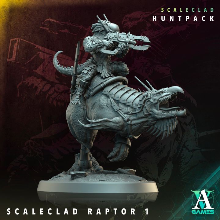 3D Printable Scaleclad Raptor by Archvillain Games