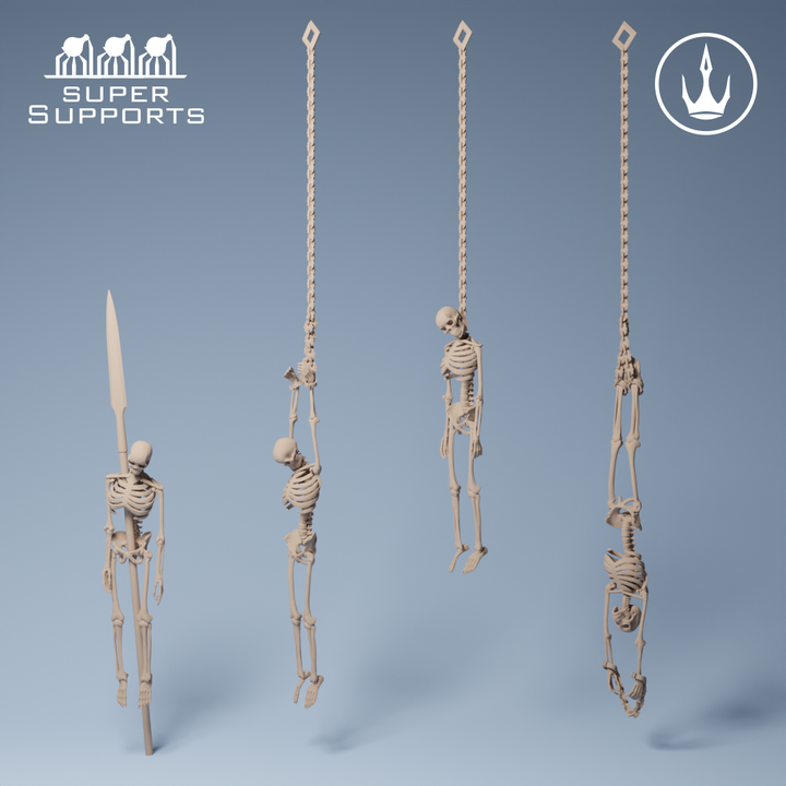 3D Printable Human skeleton poses 5-8 by The King of Bits