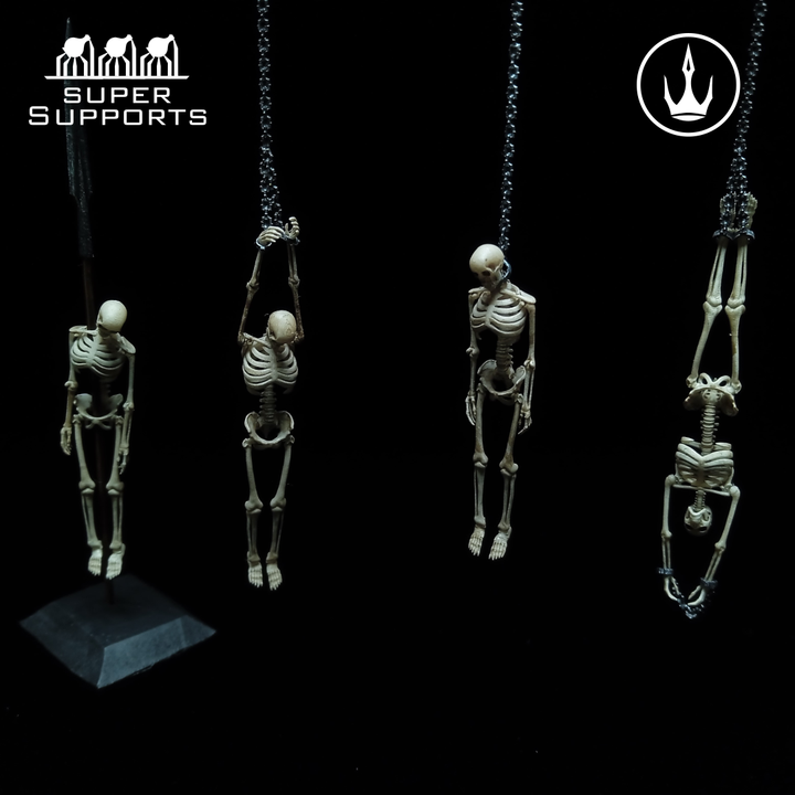 3D Printable Human skeleton poses 5-8 by The King of Bits