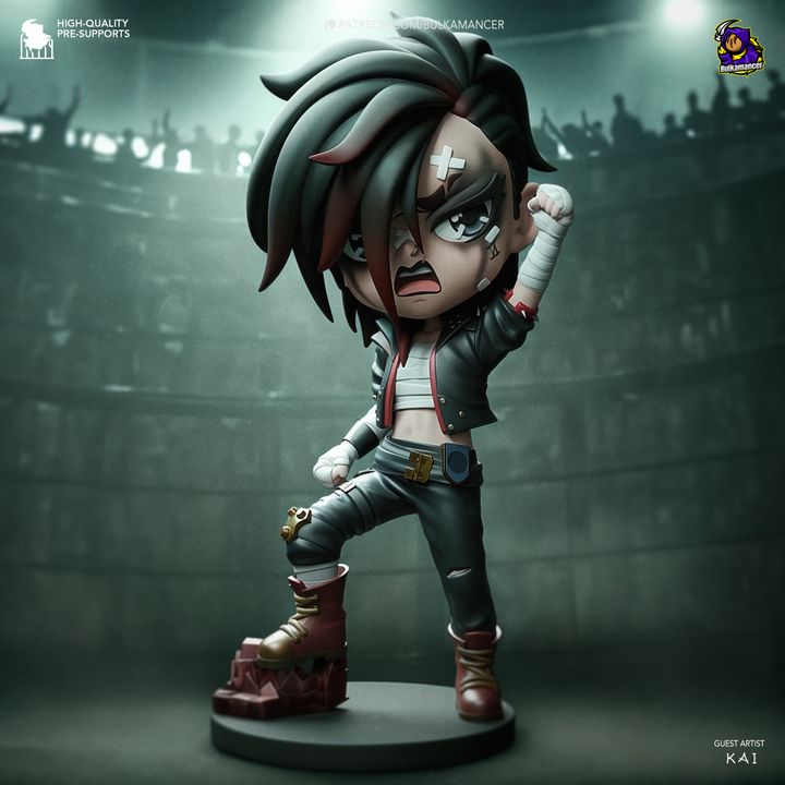 3D Printable Chibi Victorious Brawler | 103mm by Bulkamancer Sculpts