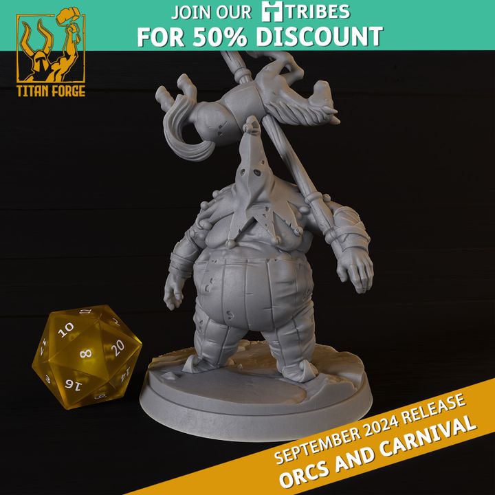 3D Printable Strongmen - Orcs and Carnival - Titan Forge Miniatures ...