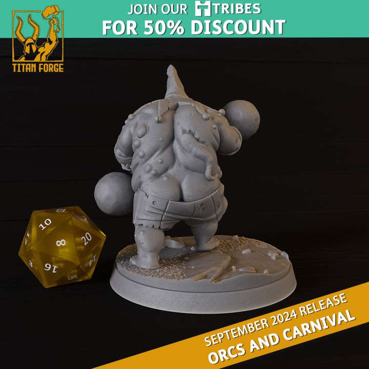 3D Printable Strongmen - Orcs and Carnival - Titan Forge Miniatures ...