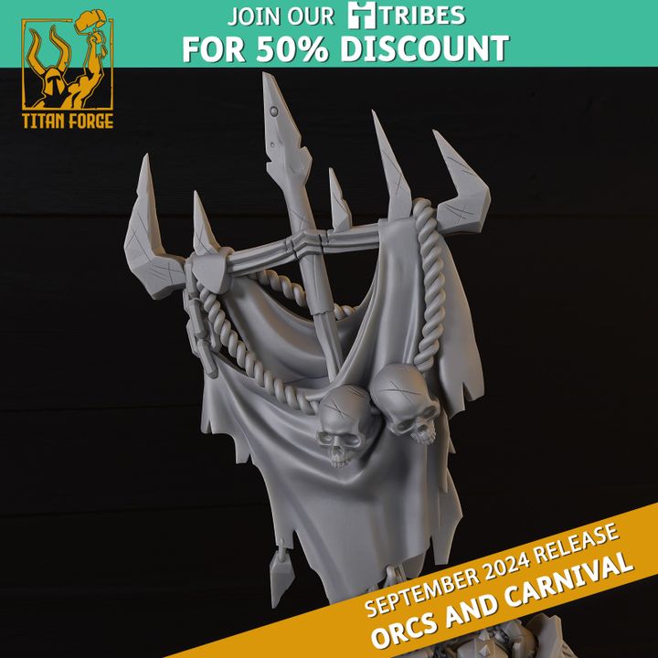 3D Printable Orc Heavy Warriors One Handed - Orcs and Carnival - Titan ...