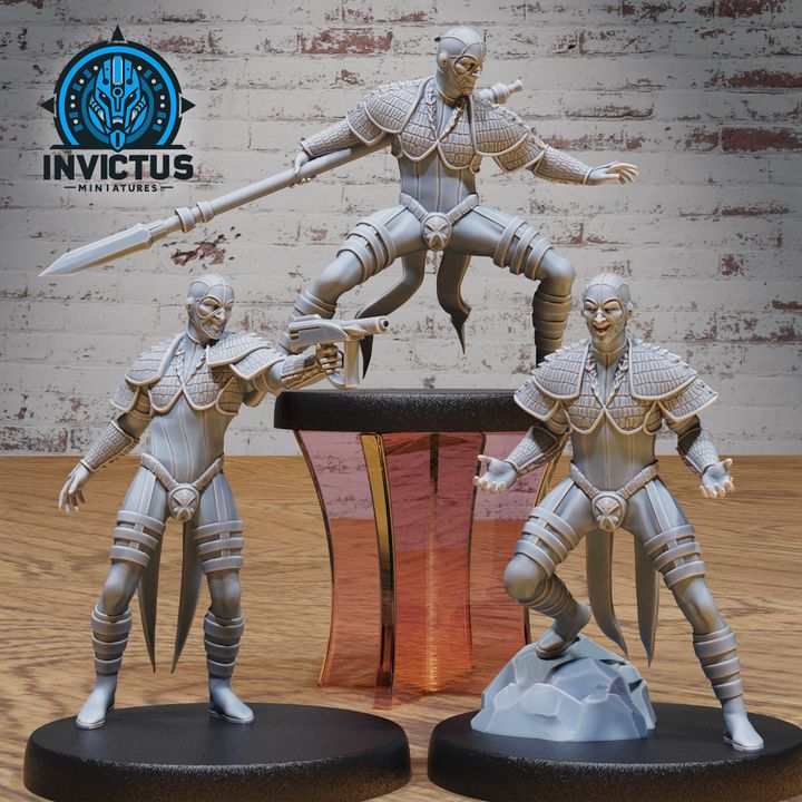 3D Printable Deep Space Villian Set / Alien Race / Star Team Crew ...