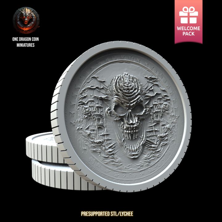 3D Printable Monster Coin - Token by Spirit of Resin Miniatures