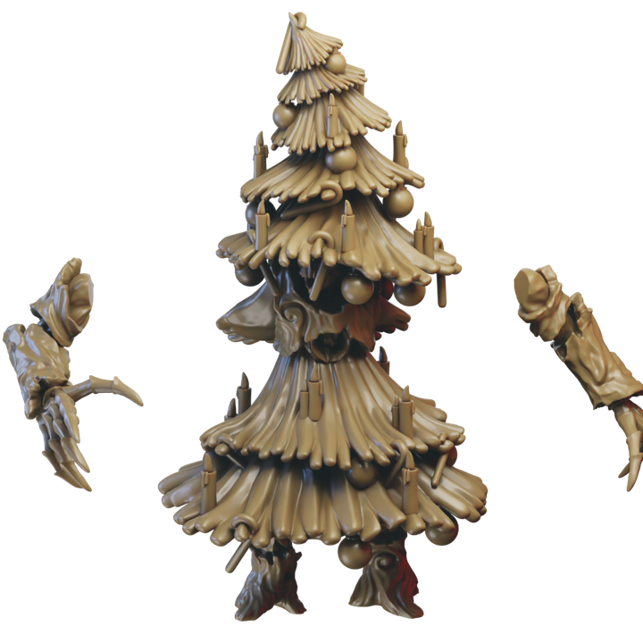 3D Printable Christmas Treeman Miniature (32mm, modular) by Juhász Gergely