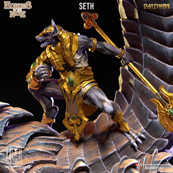 3D Printable Seth - Egyptian God of Destruction by Clay Cyanide Miniatures