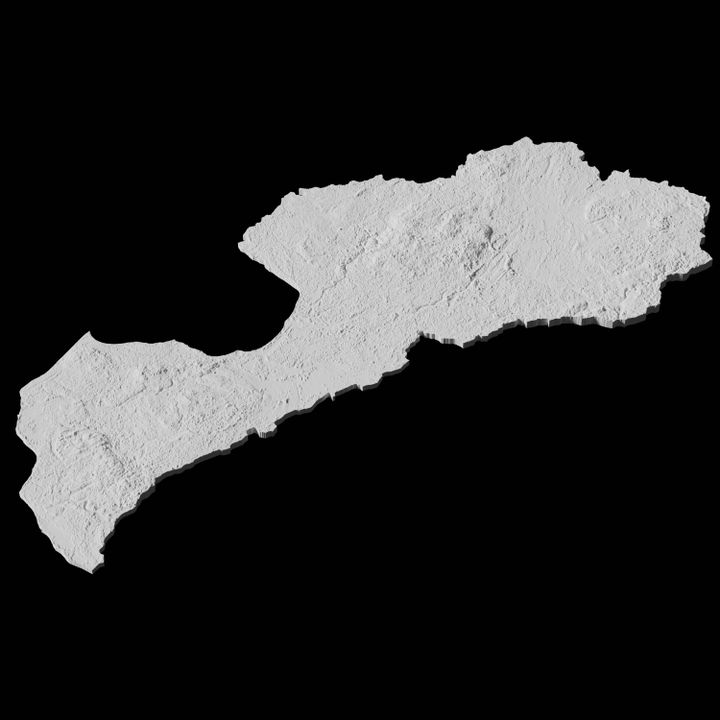 3D Printable Latvia Country Topographic Map - 3D Terrain Elevation ...