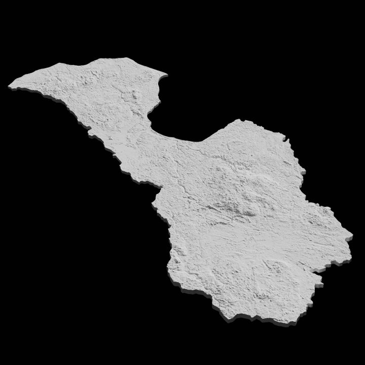 3D Printable Latvia Country Topographic Map - 3D Terrain Elevation ...