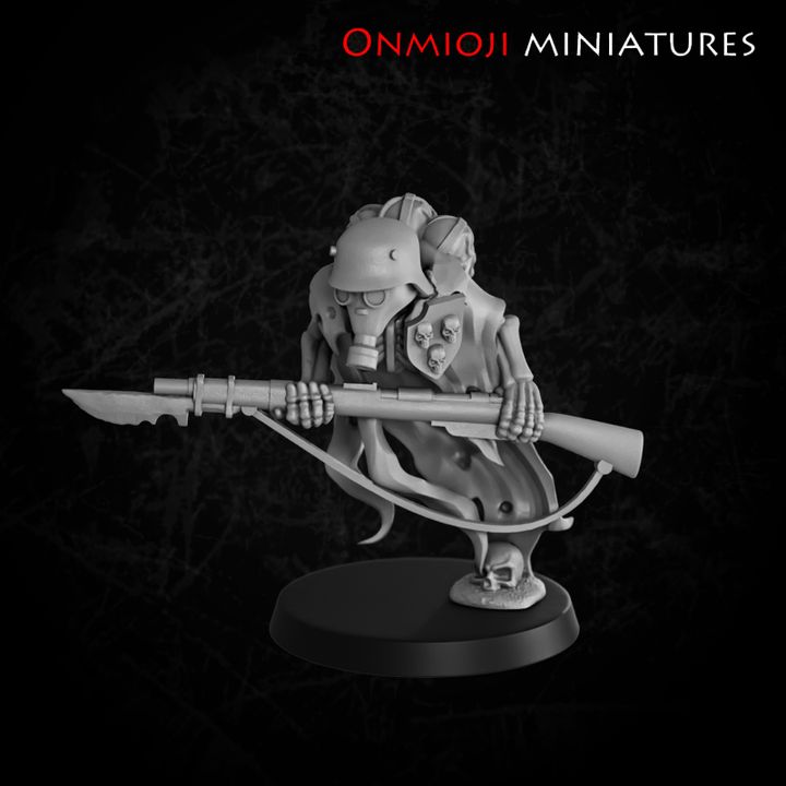 3D Printable Undead soldier with rifle by Stanislav Kuznetsov