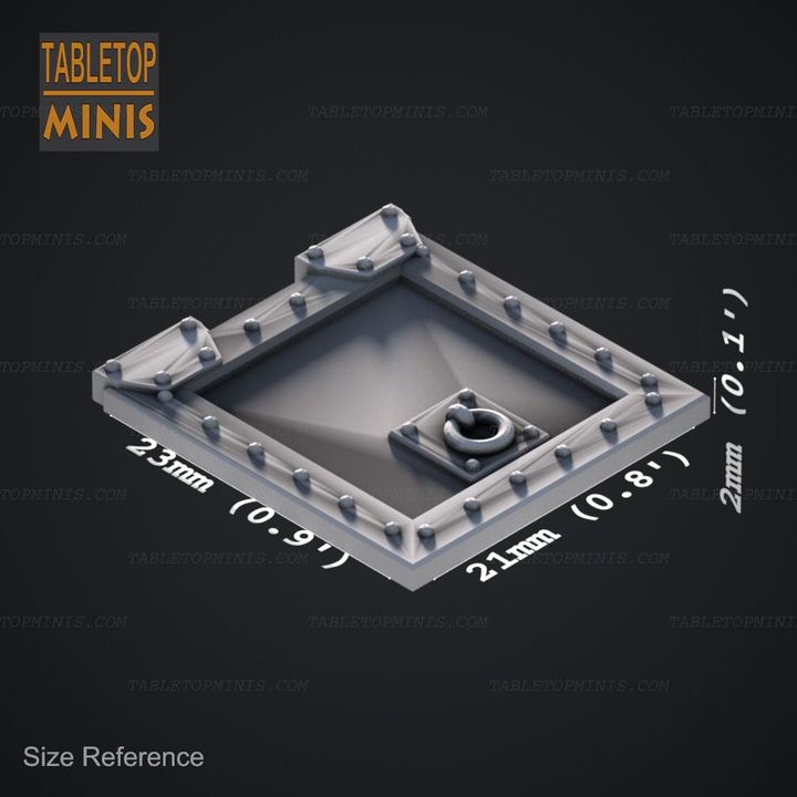 3D Printable Metal Hatch by TableTopMinis
