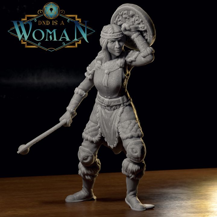 3D Printable Ice Genasi Cleric - Taktuq - 28/32mm and 75mm by DnD is a ...