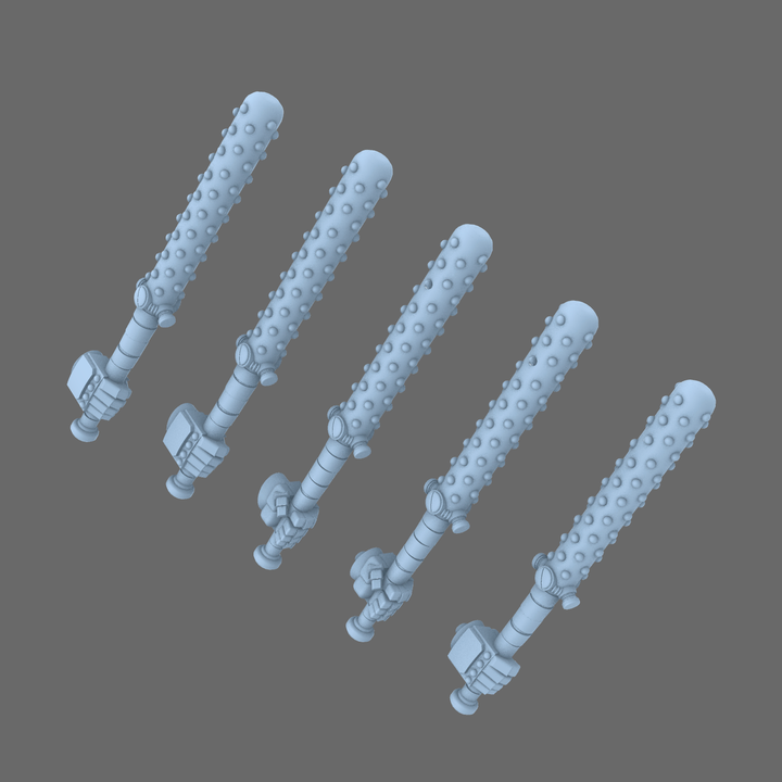 3D Printable Cyber Samurai Power Tetsubo by BW Terrain & Forge