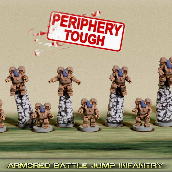 3D Printable Periphery Tough: Armored Battle Jump Infantry by tinnut