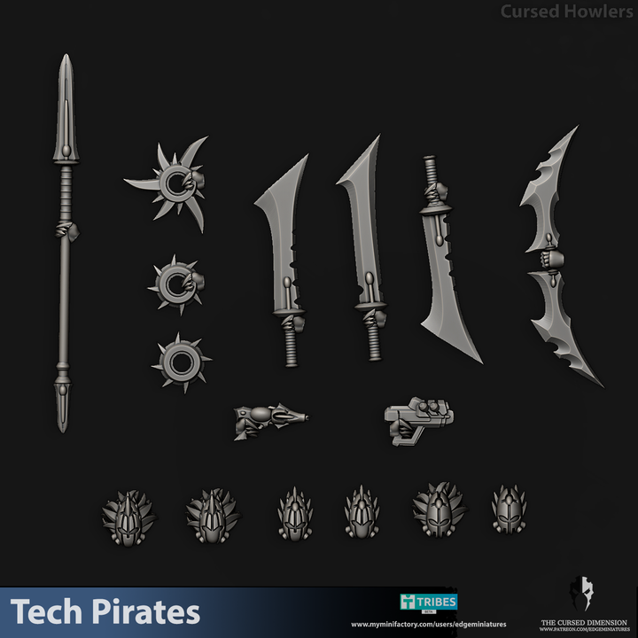 3D Printable Blades of Oblivion Kill Team - Tech Pirates - 28mm by Edge ...