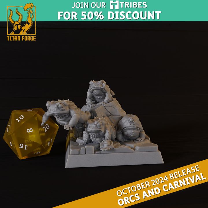 3D Printable Toads Swarm - Orcs and Carnival vol.2 - Titan Forge ...