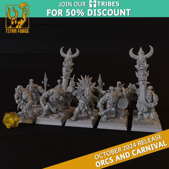 3D Printable Wild Orcs One Handed - Orcs and Carnival vol.2 - Titan ...