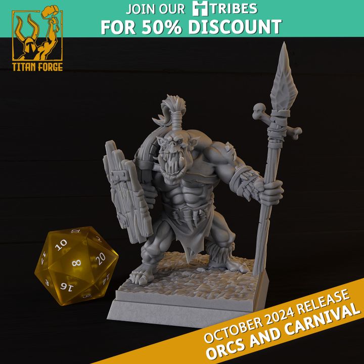 3D Printable Wild Orcs One Handed - Orcs and Carnival vol.2 - Titan ...