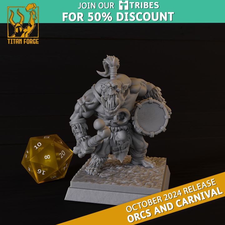 3D Printable Wild Orcs One Handed - Orcs and Carnival vol.2 - Titan ...