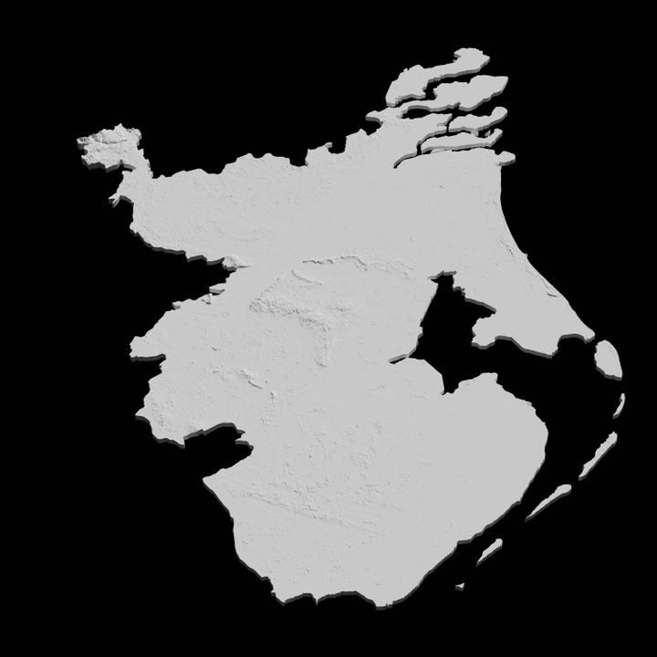 3D Printable Netherlands Country Topographic Map - 3D Terrain Elevation ...