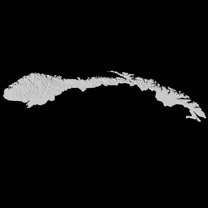 3D Printable Norway Country Topographic Map - 3D Terrain Elevation ...
