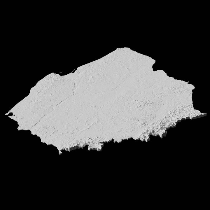 3D Printable Poland Country Topographic Map - 3D Terrain Elevation ...