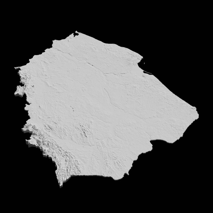 3D Printable Poland Country Topographic Map - 3D Terrain Elevation ...