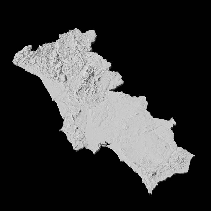 3D Printable Portugal Country Topographic Map - 3D Terrain Elevation ...