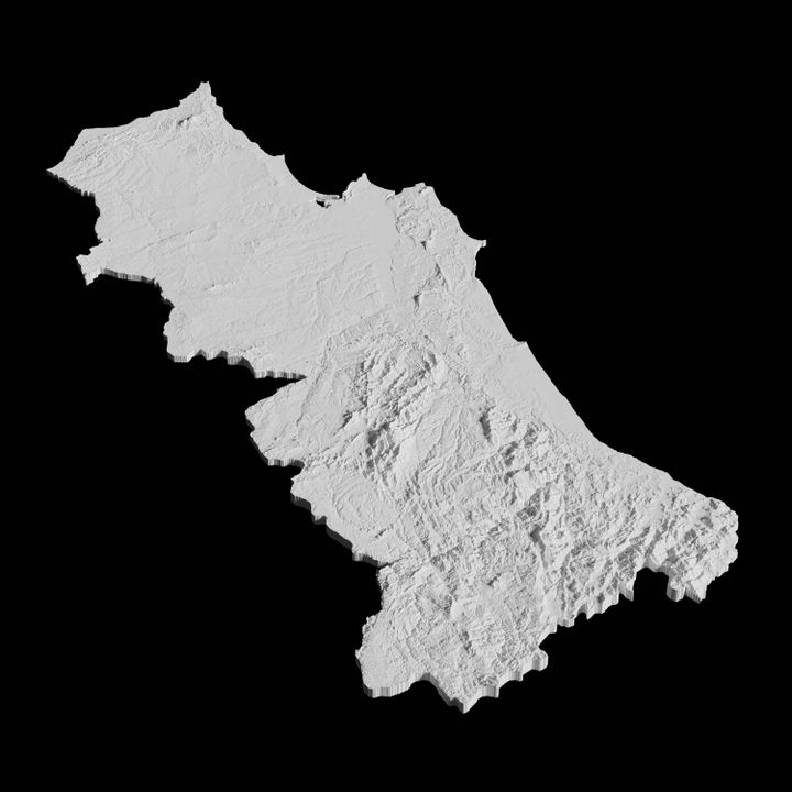 3D Printable Portugal Country Topographic Map - 3D Terrain Elevation ...