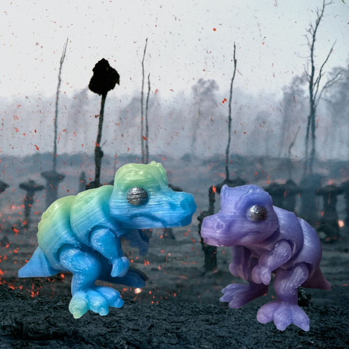 3D Print of EXCLUSIVE - Reks, the tyrannosaurus + Volcano ...