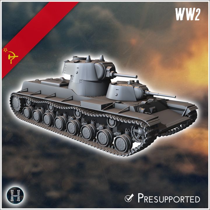 3D Printable Russian tanks pack No. 2 (KV and variants) - Soviet army ...