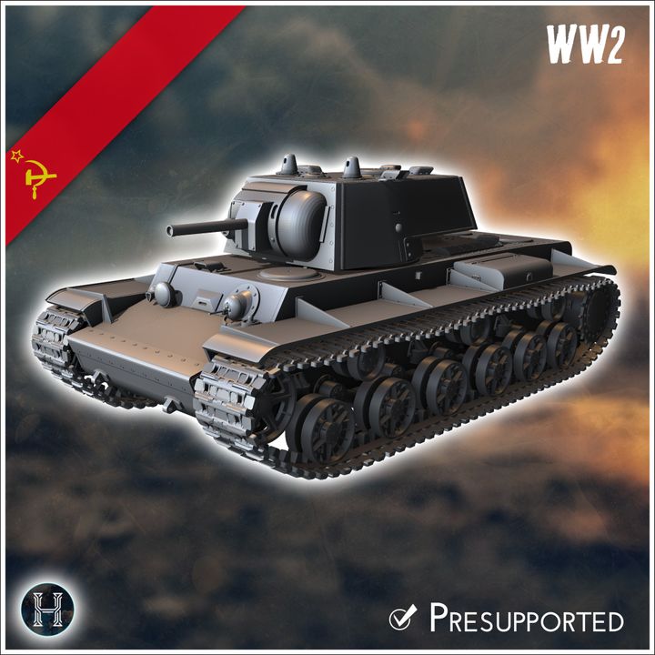 3D Printable KV-8 M1942 Flamethrower ATO-41 - Soviet army WW2 Second ...