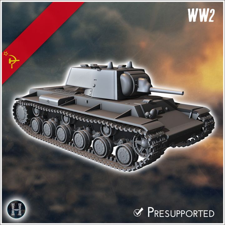 3D Printable KV-1 M1939 - Soviet army WW2 Second World East front ...