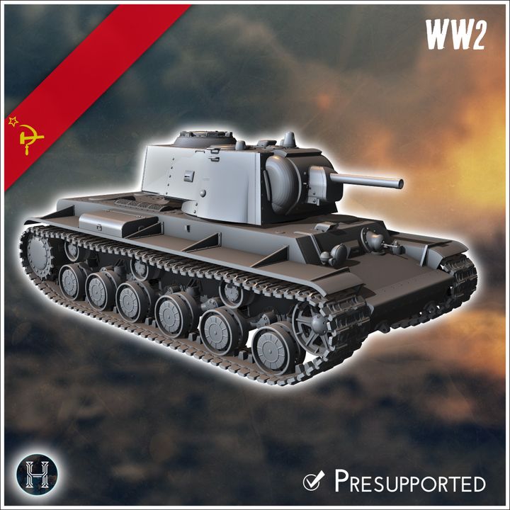 3D Printable KV-1 M1940 - Soviet army WW2 Second World East front ...