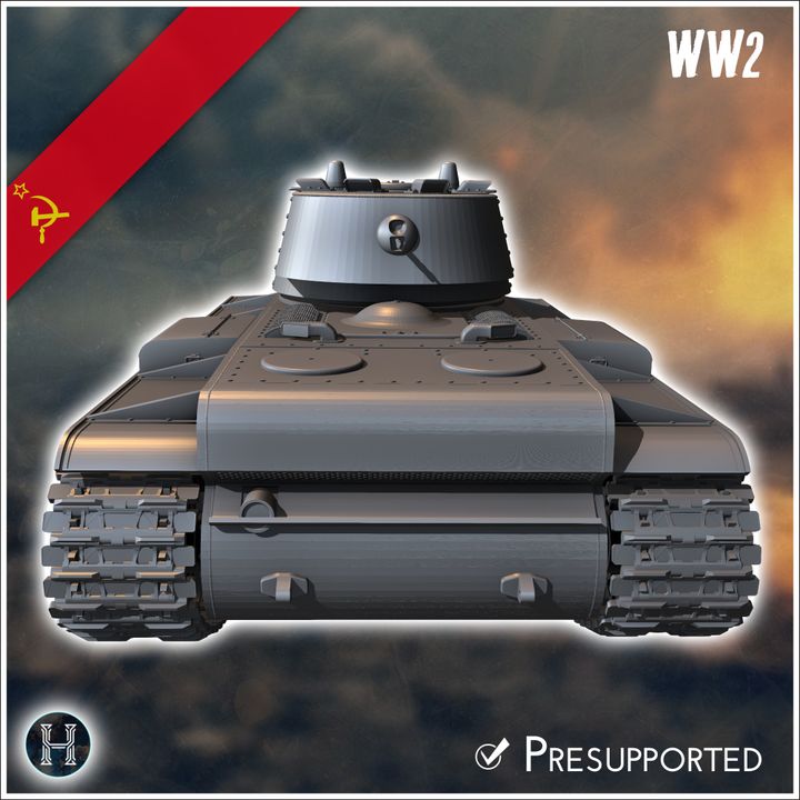 3D Printable KV-1 M1941 - Soviet army WW2 Second World East front ...