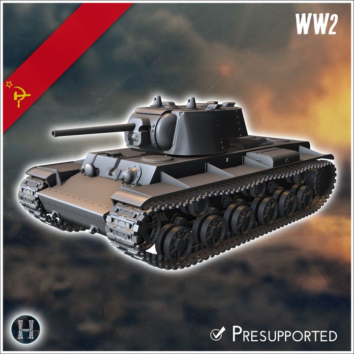3D Printable KV-1 M1941 - Soviet army WW2 Second World East front ...