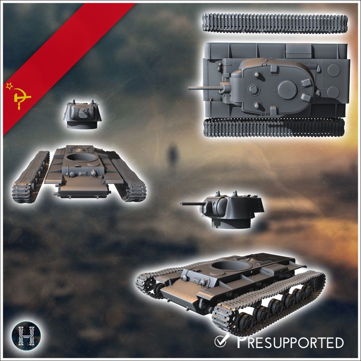 3D Printable KV-1 M1941 - Soviet army WW2 Second World East front ...