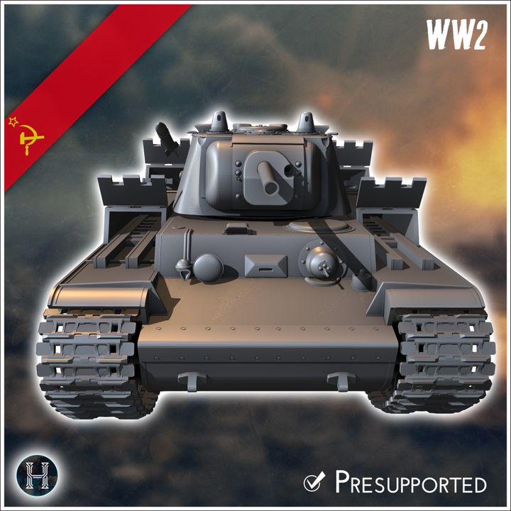 3D Printable KV-10 (Object 230) KV-1K - Soviet army WW2 Second World ...