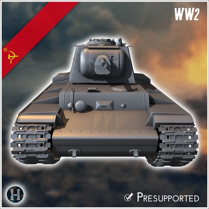 3D Printable KV-3 (Object 222) - Soviet army WW2 Second World East ...