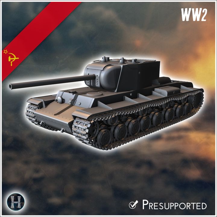 3D Printable KV-4 (Object 224) Dukhov - Soviet army WW2 Second World ...