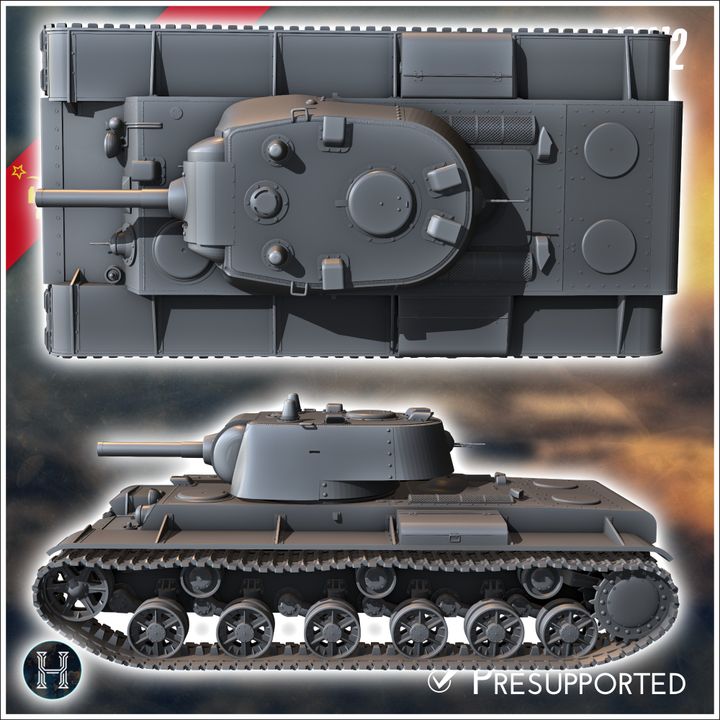3D Printable KV-9 M1942 (Object 229) - Soviet army WW2 Second World ...